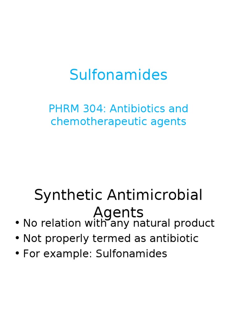 Sulfonamide | PDF | Antibiotics | Folic Acid