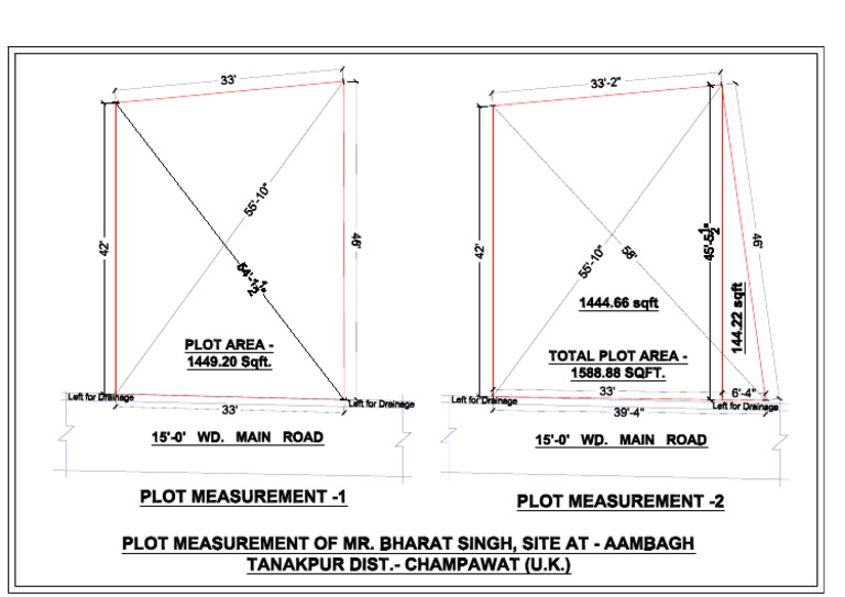 Plot Measurement of Mr. Bharat Singh | PDF