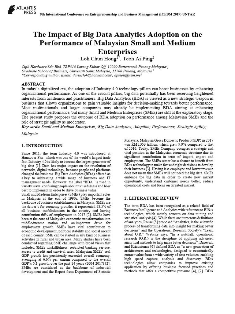 The Impact of Big Data Analytics Adoption On The P | PDF | Analytics ...