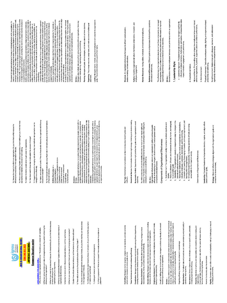Mco 01 Important Questions Micro | PDF