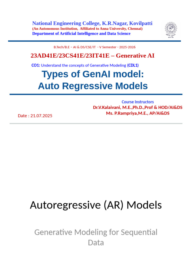 Autoregressive Models in Generative AI | PDF | Artificial Intelligence ...