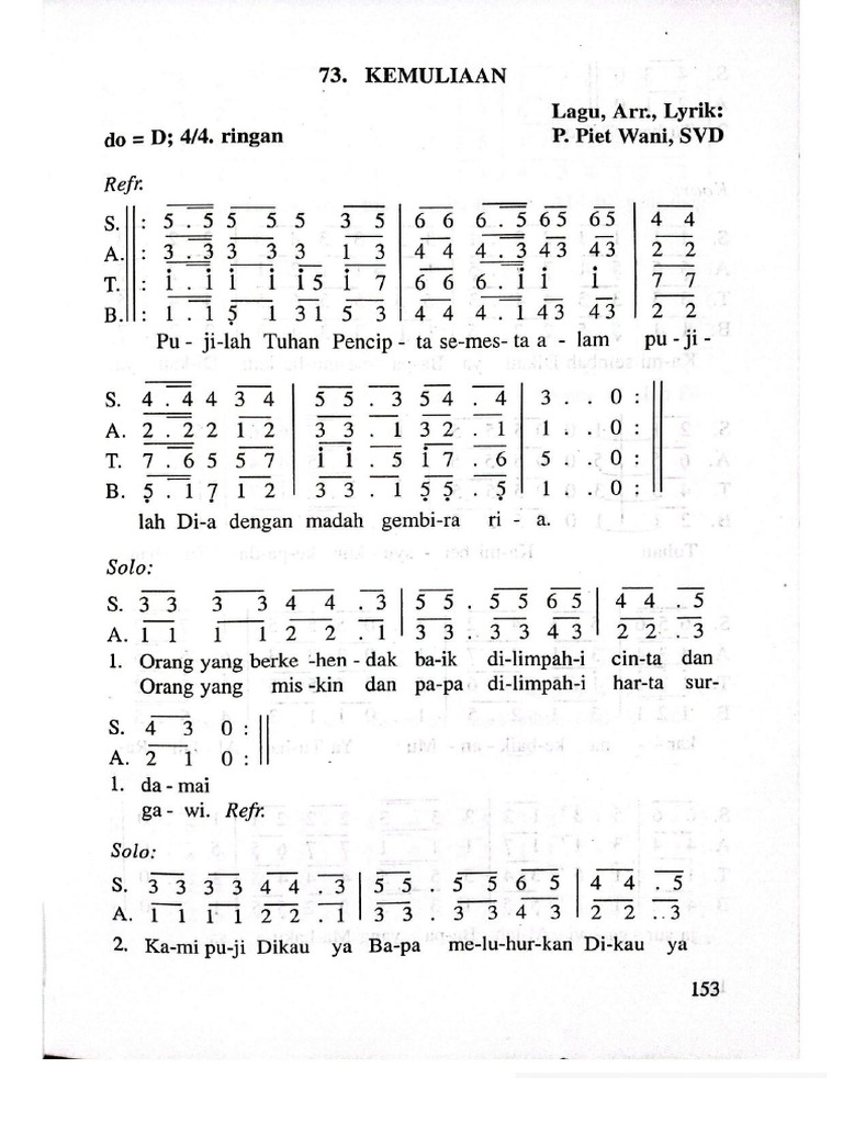 Pujilah Tuhan Pencipta Alam | PDF