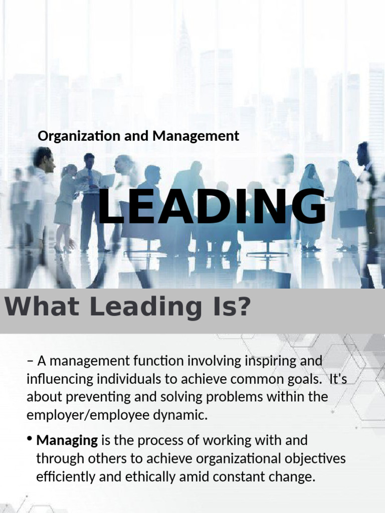 Leading-Organization & Management | PDF | Motivation | Motivational