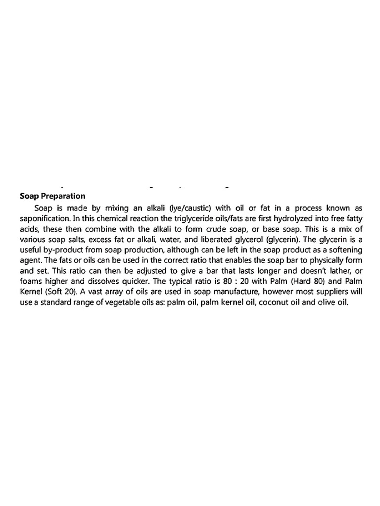 Soap Manufacturing Process | PDF