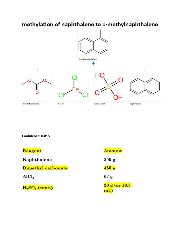 1-Methylnaphthalene Route | PDF