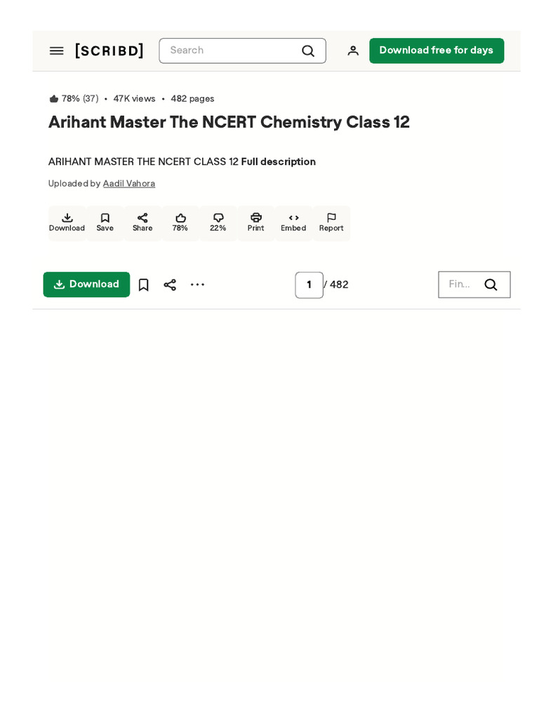 Document524674319arihant Master The NCERT Chemistry Class 12 | PDF