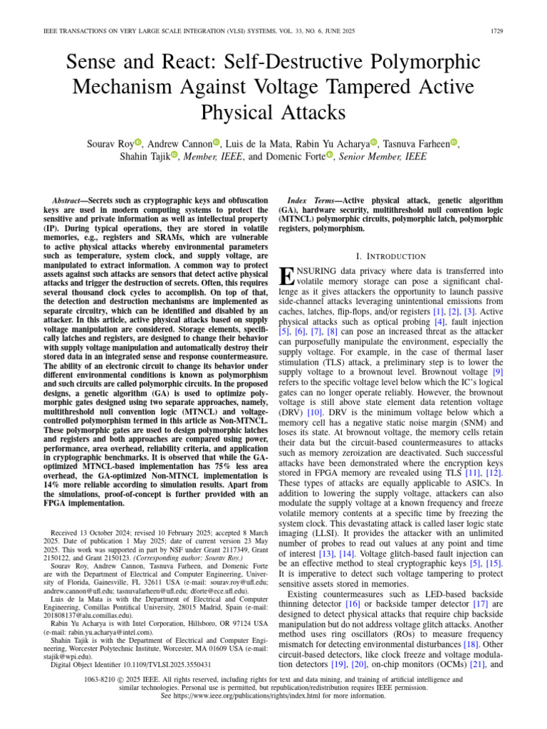Sense and React: Self-Destructive Polymorphic | PDF | Logic Gate | Electronic Circuits