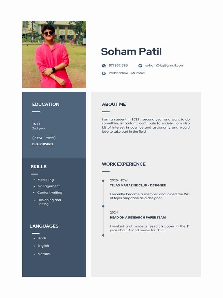 Soham 51 Resume | PDF