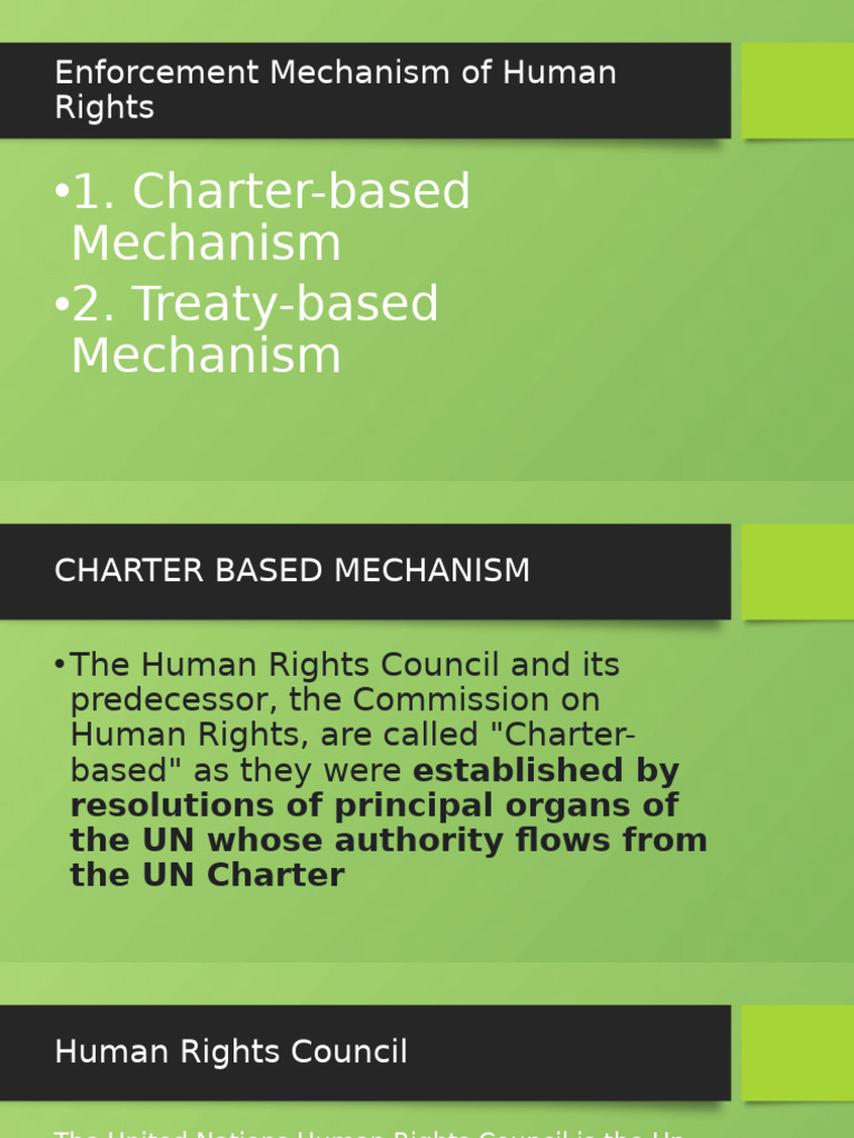 Human Rights Enforcement Mechanisms | PDF | Convention On The ...