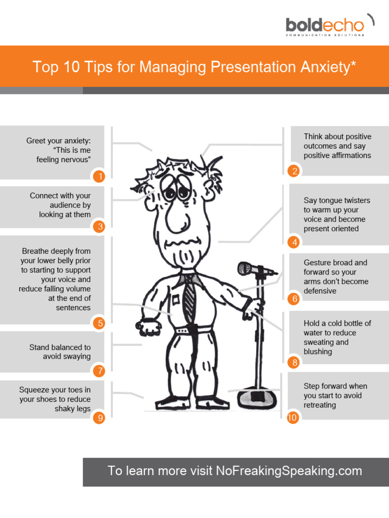 Tips to Overcome Presentation Anxiety | PDF | Breathing