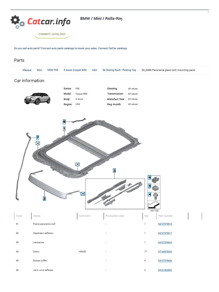 Mini, MINI F55, 5 Doors Cooper B36, USA, 54 Sliding Roof - Folding Top ...