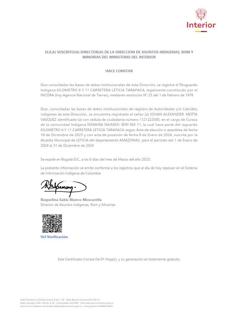 Certificado Johan Motta | PDF