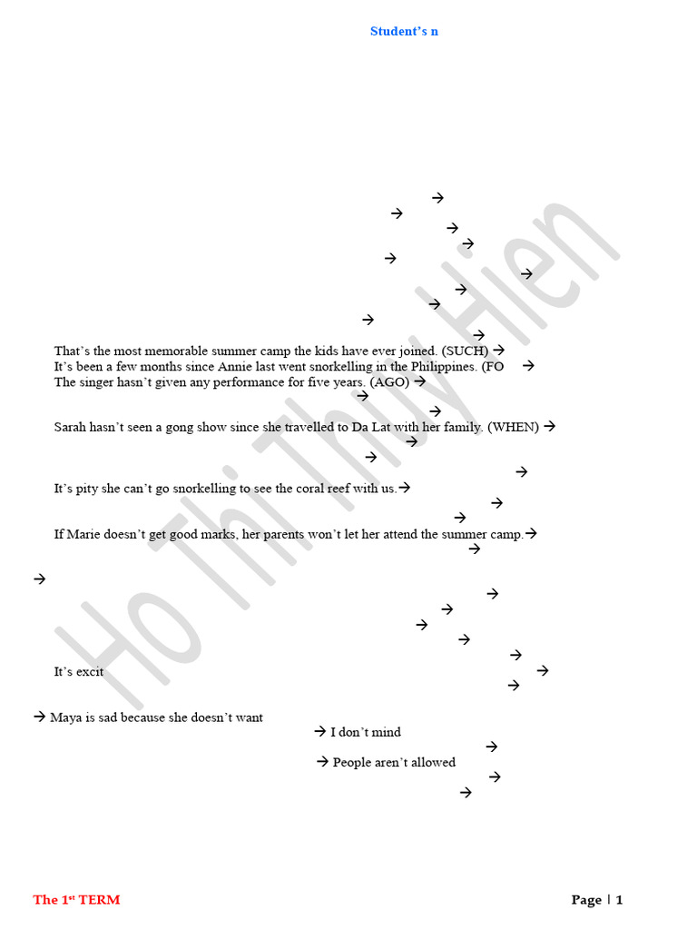 Hs 9 TEST 1 | PDF