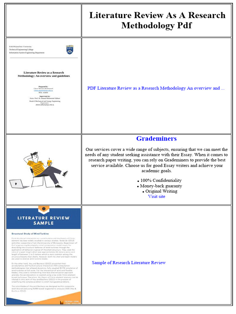 Literature Review As A Research Methodology PDF | PDF | Methodology ...