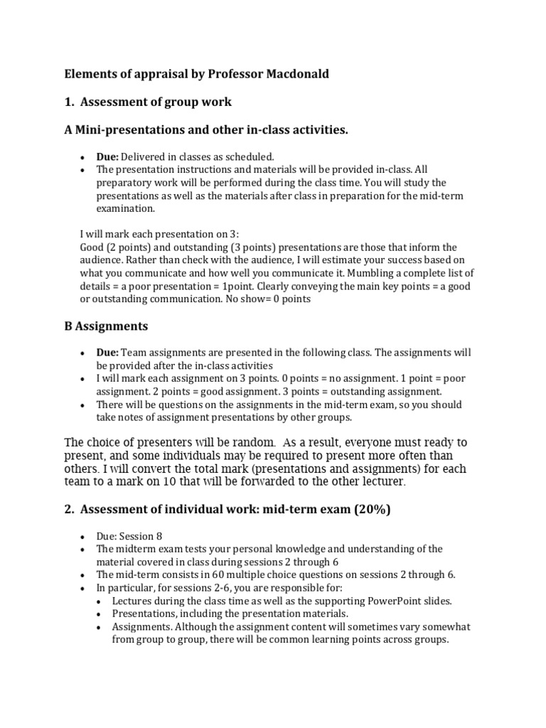 Appraisal Elements by Professor Macdonald | PDF | Lecture