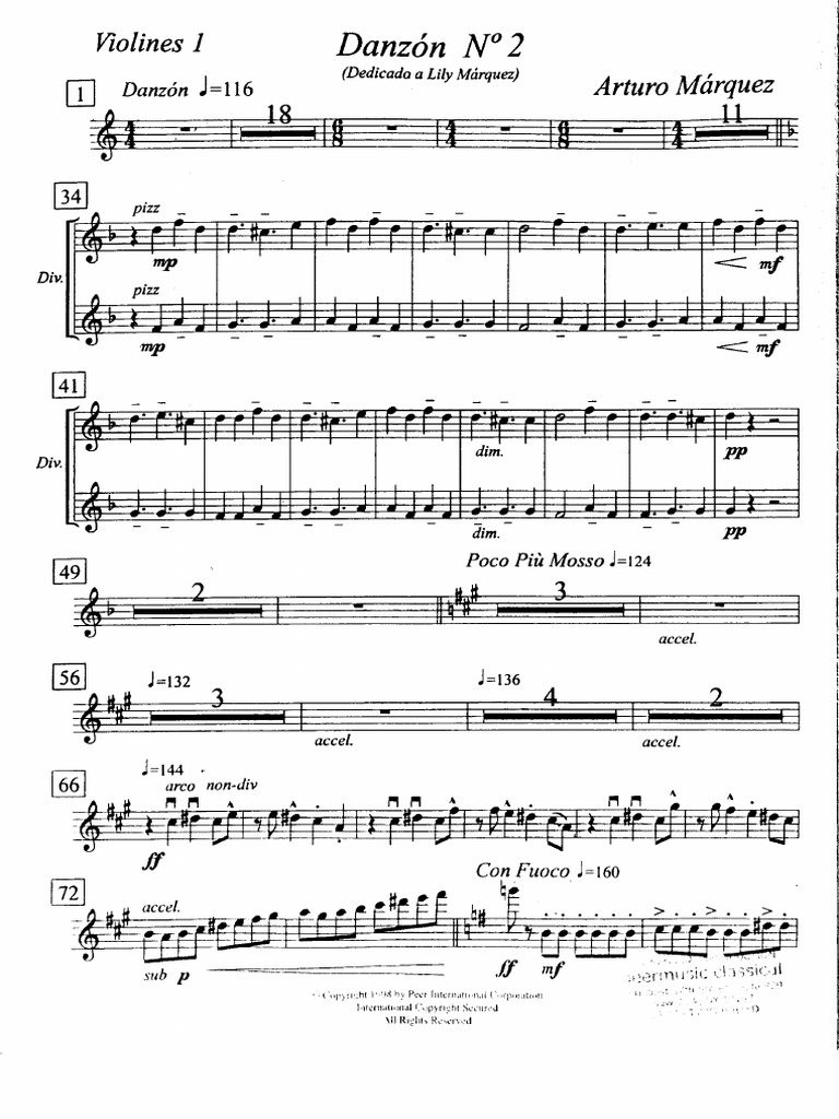Danzón N° 2 Arturo Marquez | PDF