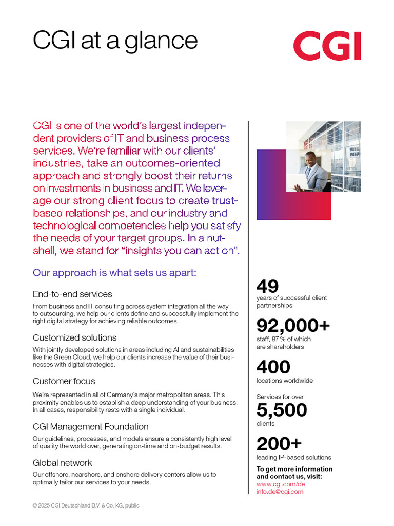 Cgi at a Glance 2025 Jan 3 | PDF | Cloud Computing | Analytics