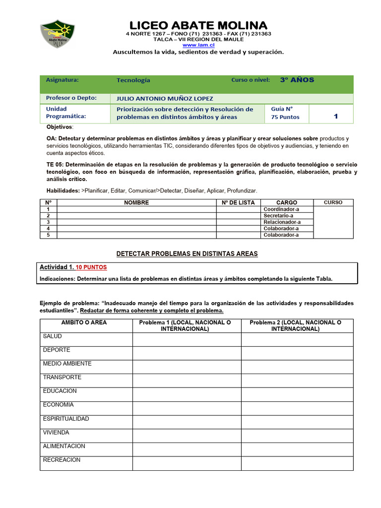 Guia de Priorizacion de 3º Años 2025 | PDF