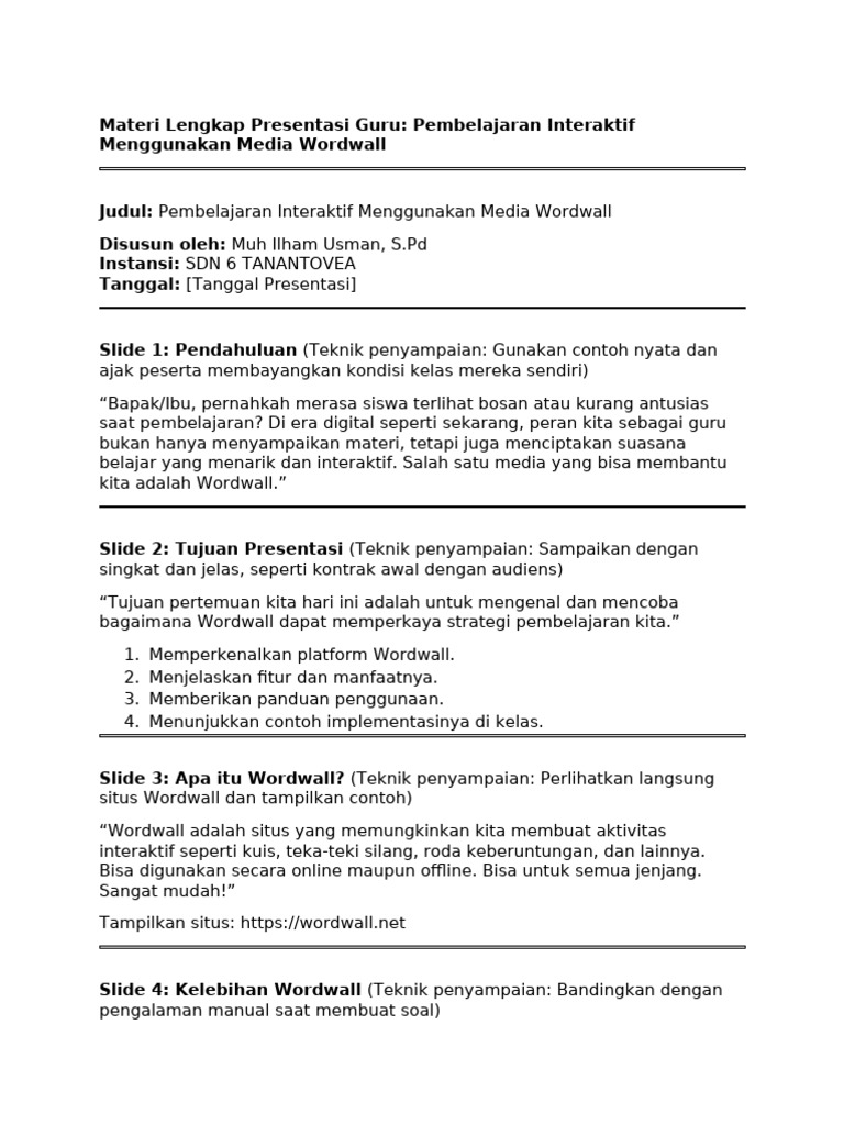 Pembelajaran Wordwall | PDF
