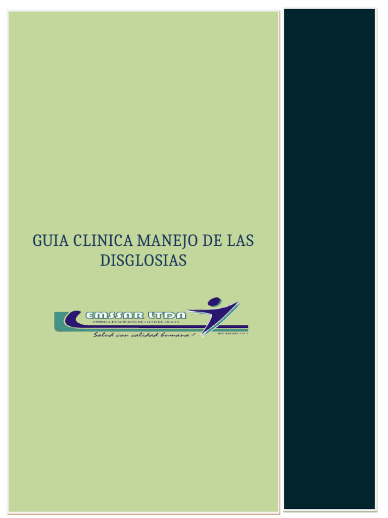 Gui A de Manejo de La Disglosia | PDF | Boca | Ortodoncia