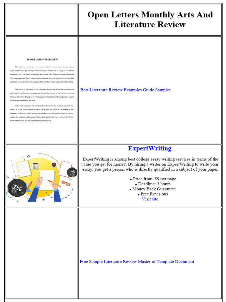 Open Letters Monthly Arts and Literature Review | PDF | Citation | Essays