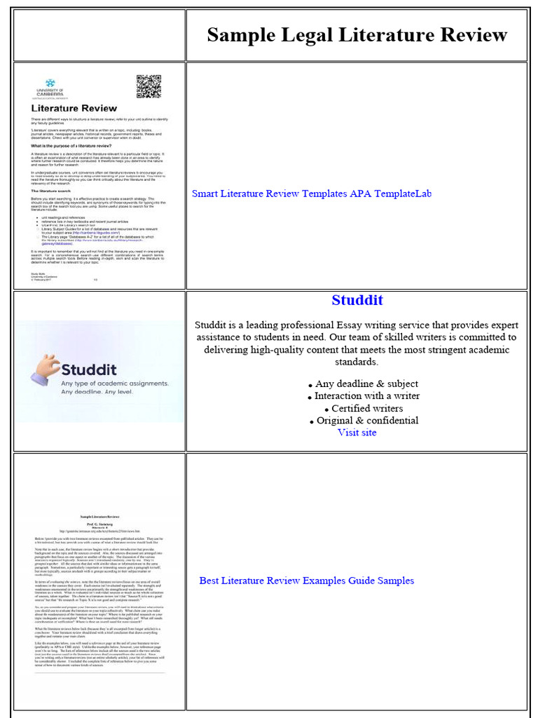 Sample Legal Literature Review | PDF | Essays | Information