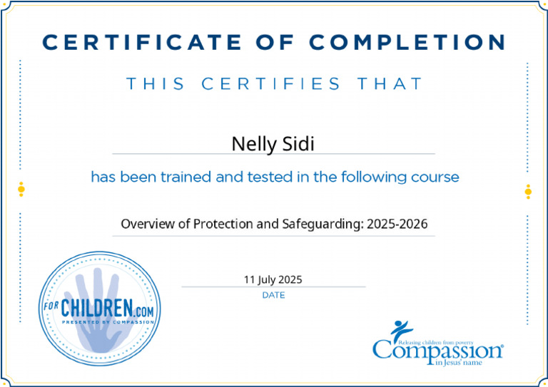 Overview of Protection and Safeguarding 2025-2026 - Certificate of ...