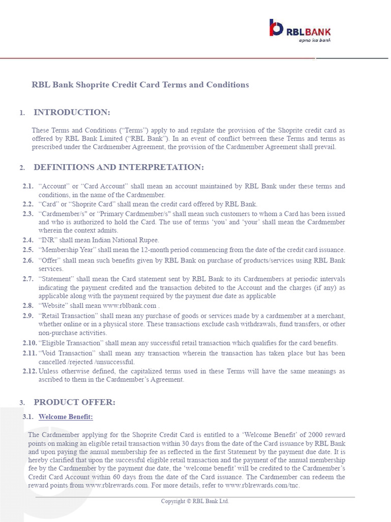 Shoprite Credit Card Benefits Overview | PDF | Credit Card | Banks