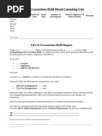 Fire Drill Checklist | PDF | Emergency Evacuation | Safety