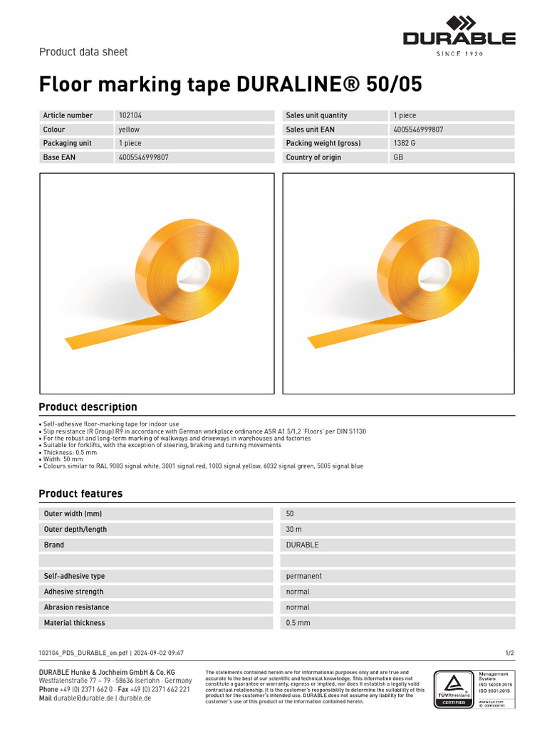 Pds Durable Yellow | PDF