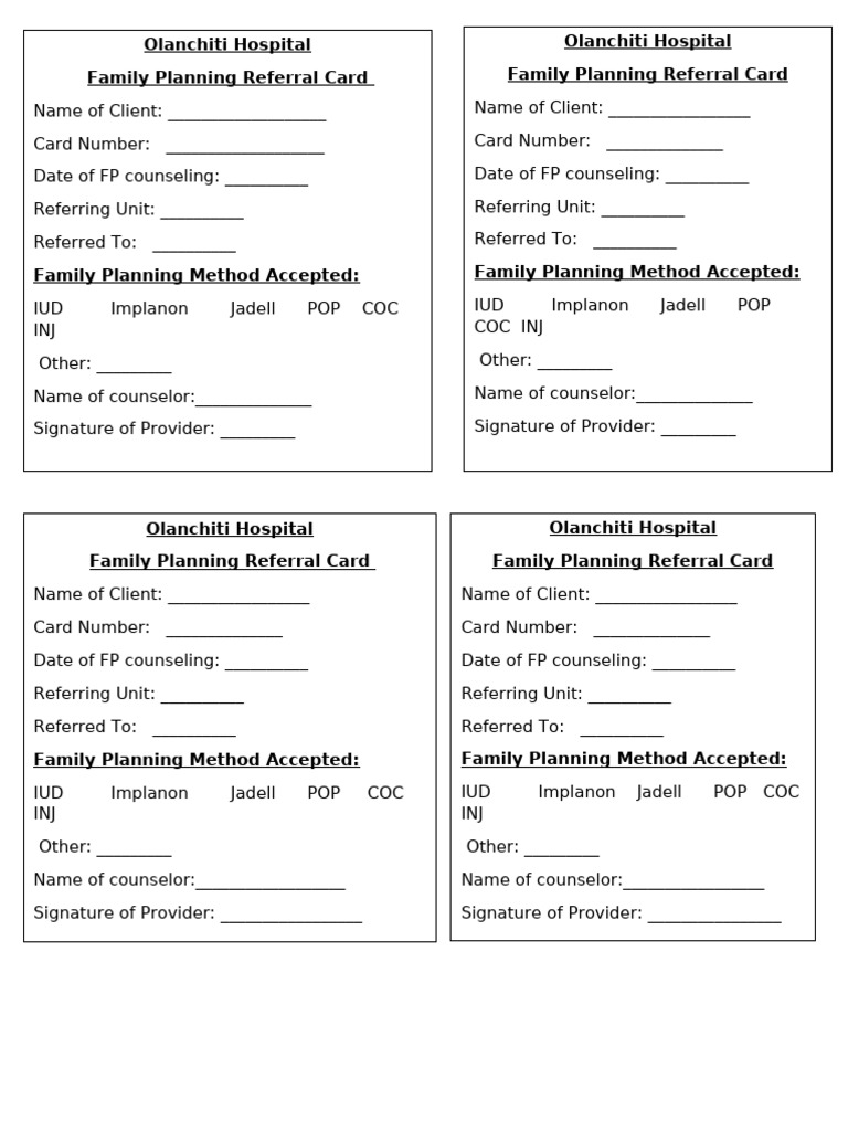 Internal Referral Format | PDF