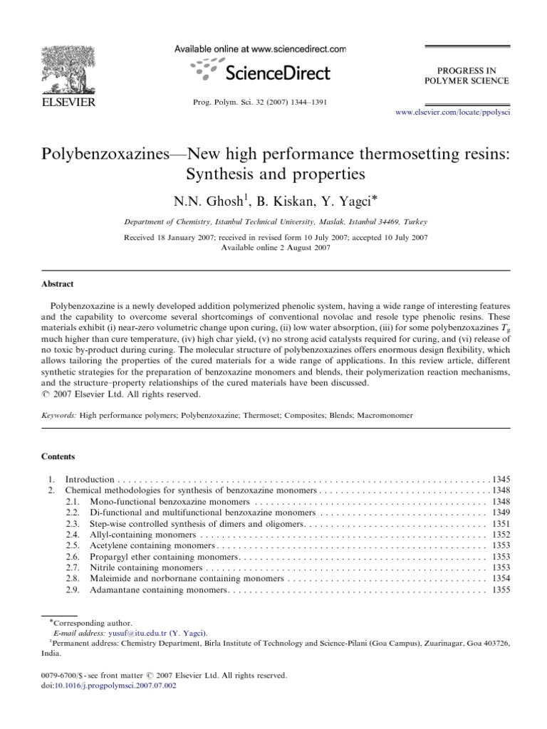 High Performance Resins | Download Free PDF | Amine | Polymerization