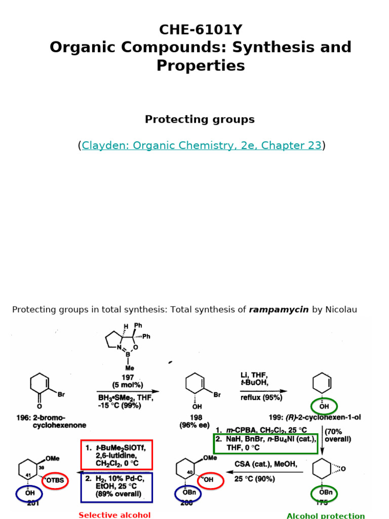 THP Alcohol Protection Strategies | PDF | Ether | Chemical Compounds