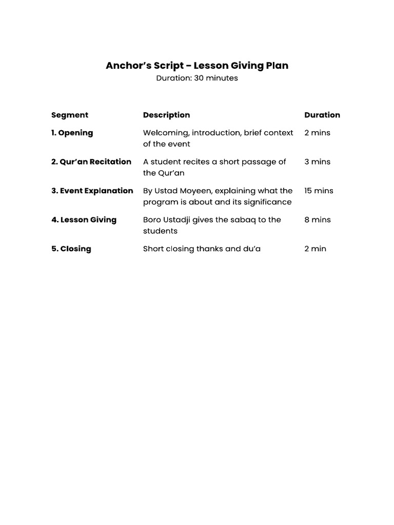 Lesson Giving Ceremony - 2025-26 | PDF