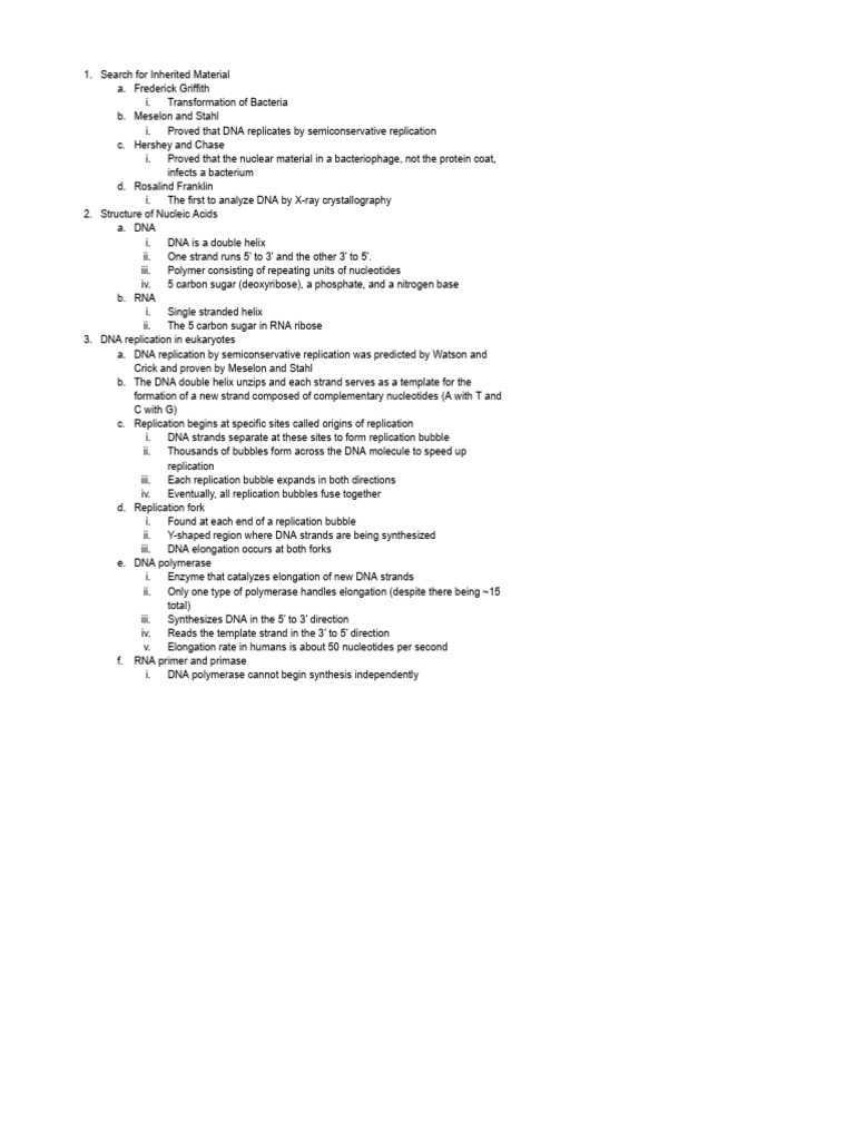 Chapter 8_ Molecular Basis of Inheritance - Google Docs | PDF | Dna Replication | Messenger Rna