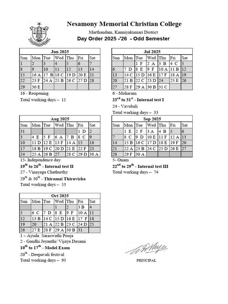 NPS Even Odd Schedule 2025-26 | PDF