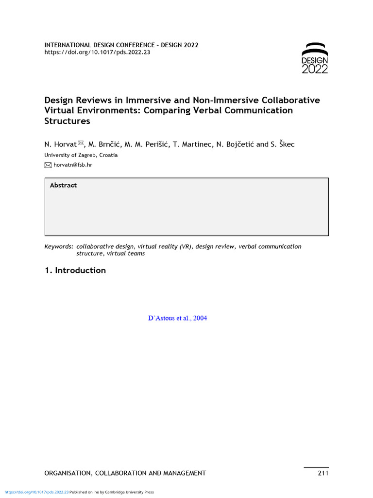 Design Reviews in Immersive and Non Immersive Collaborative Virtual ...