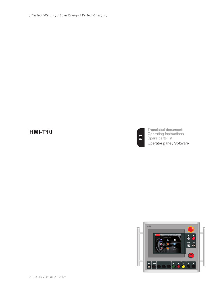 HMI-T10 Operator Panel Guide | PDF | Computer Keyboard | Menu (Computing)