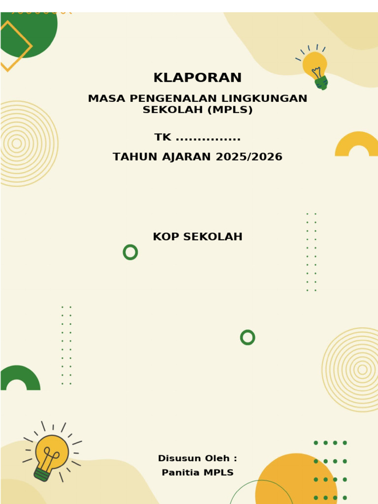 Laporan MPLS PAUD TK............ | PDF