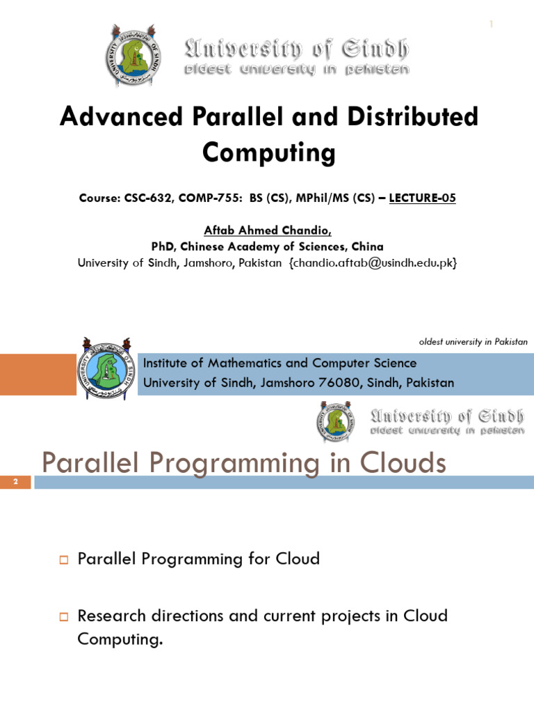 Aftab Apdc Lecturer (05) April 2024 | PDF | Cloud Computing | Grid ...
