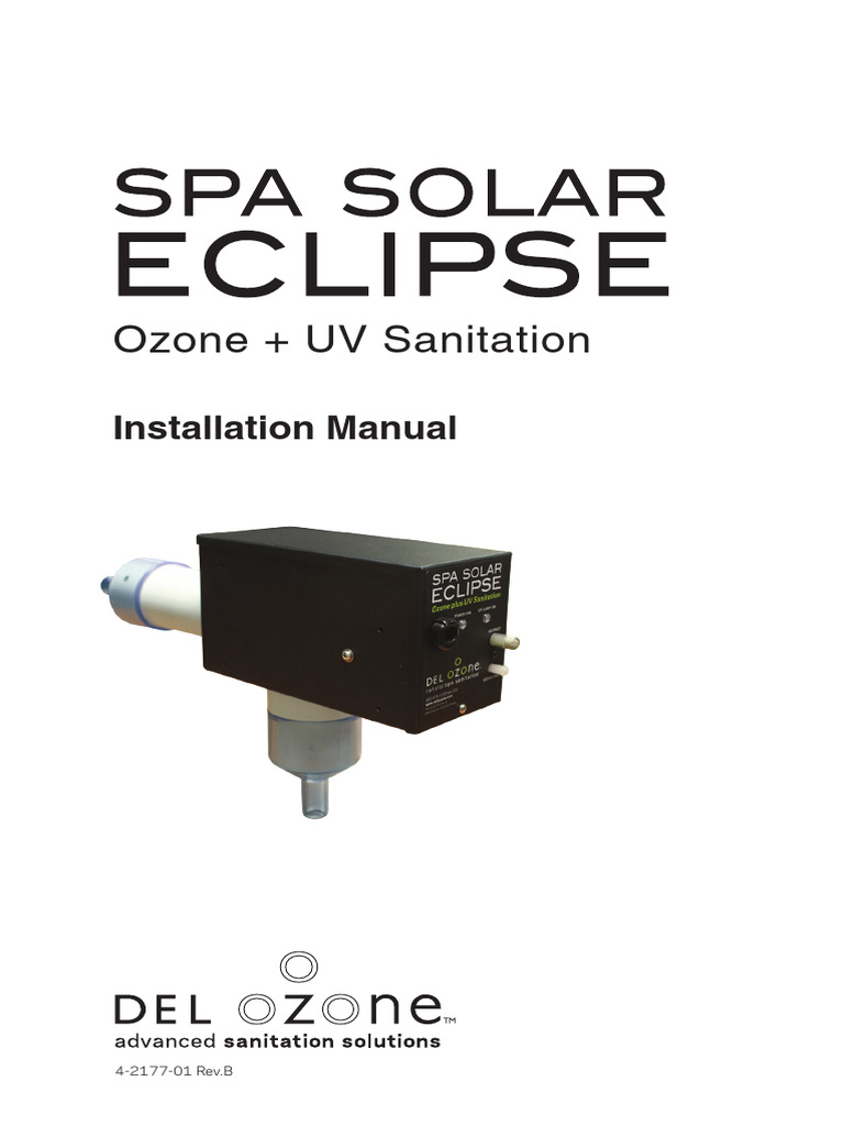 Spa Solar Eclipse Owners Manual | PDF | Ultraviolet | Ozone