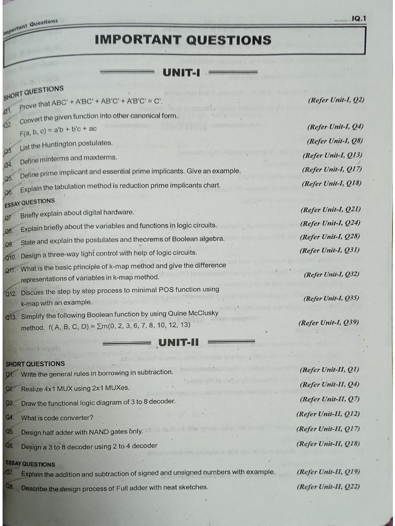 De Important Questions | PDF