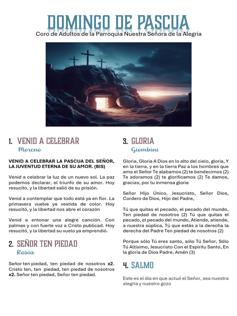 1 Dom Pascua Ciclo C 2025 | PDF | Cristo (título) | Pascua de Resurrección