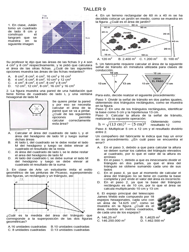TALLER#9 | PDF | Triángulo | Volumen