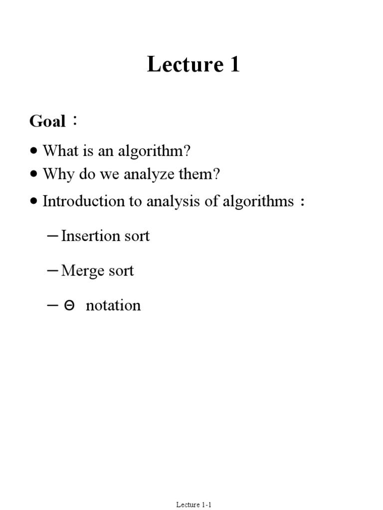Lecture 01 Pdf Time Complexity Algorithms