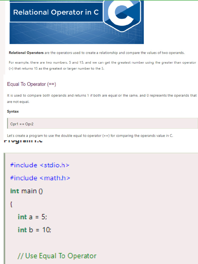 Relational Operators | PDF