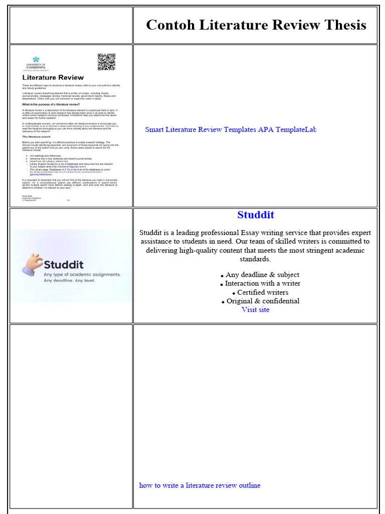 Contoh Literature Review Thesis | PDF | Thesis | Essays