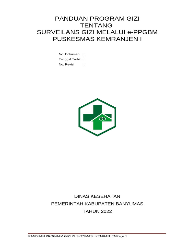 Panduan Pelaksanaan Surveilans Gizi Melalui E-Ppgbm | PDF