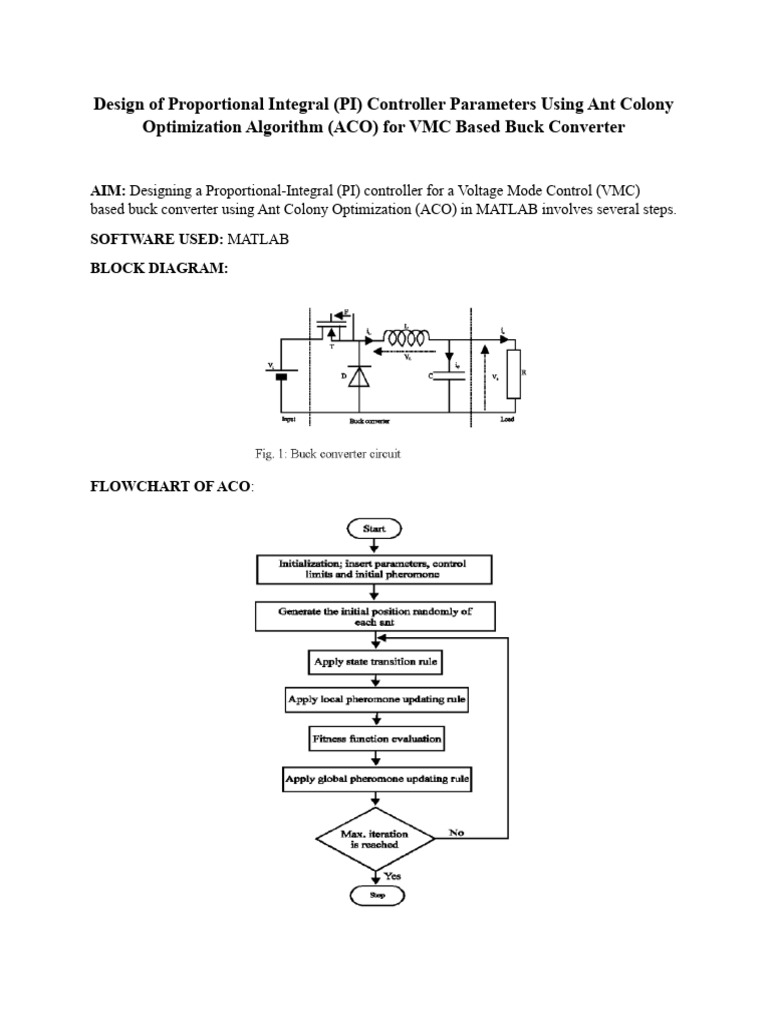PI Controller Tuning for Buck Converter Using ACO | PDF | Mathematical ...