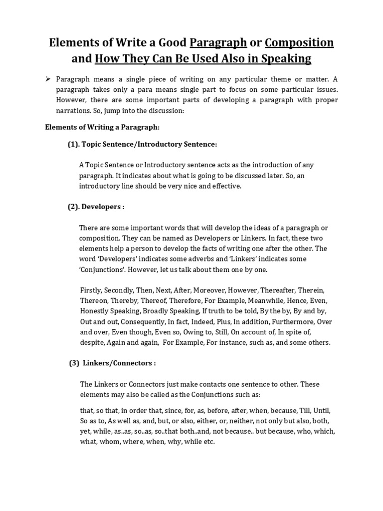 Writing A Good Paragraph | PDF | Knowledge